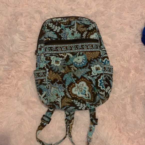 Vera Bradley | Bags | Vera Bradley Light Blue And Brown Backpack | Poshmark